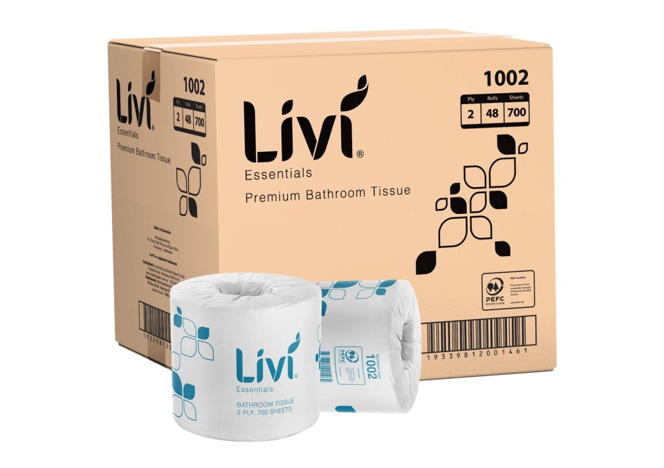 Livi Essentials Toilet Tissue | 2 Ply | Pure Clean Supplies