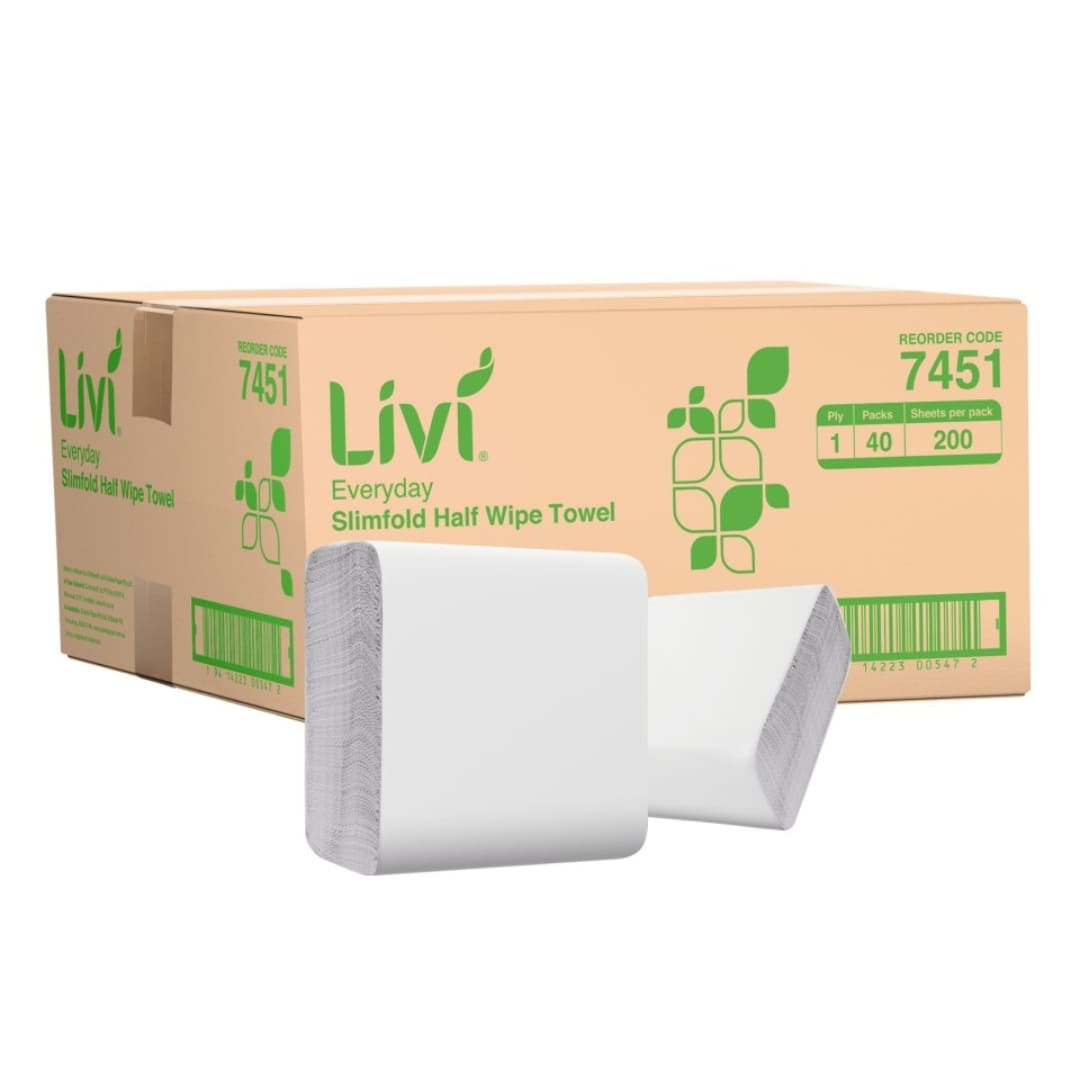 Order Livi Gracefield Slimfold Halfwipe | Pure Clean Supplies