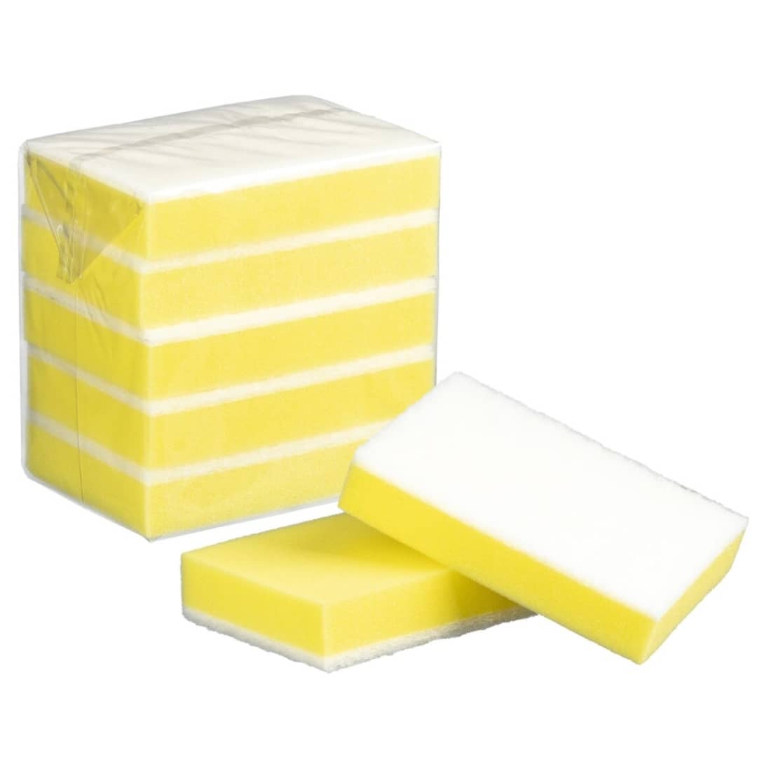 Non-Scratch Scouring Sponges Yellow/White | Pure Clean Supplies