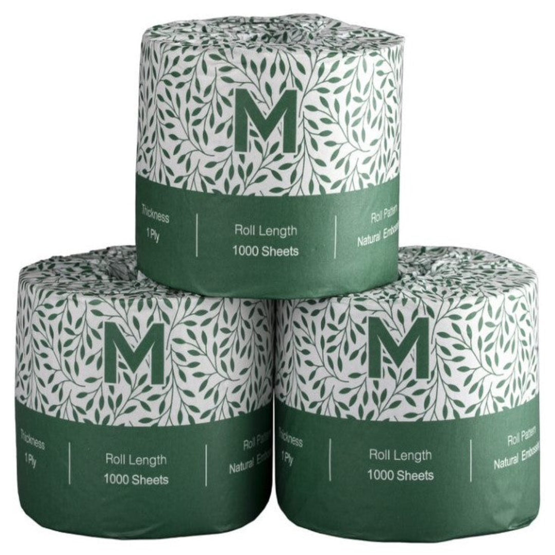 Recycled Toilet Tissue 1 Ply 1000 Sheets | Pure Clean Supplies