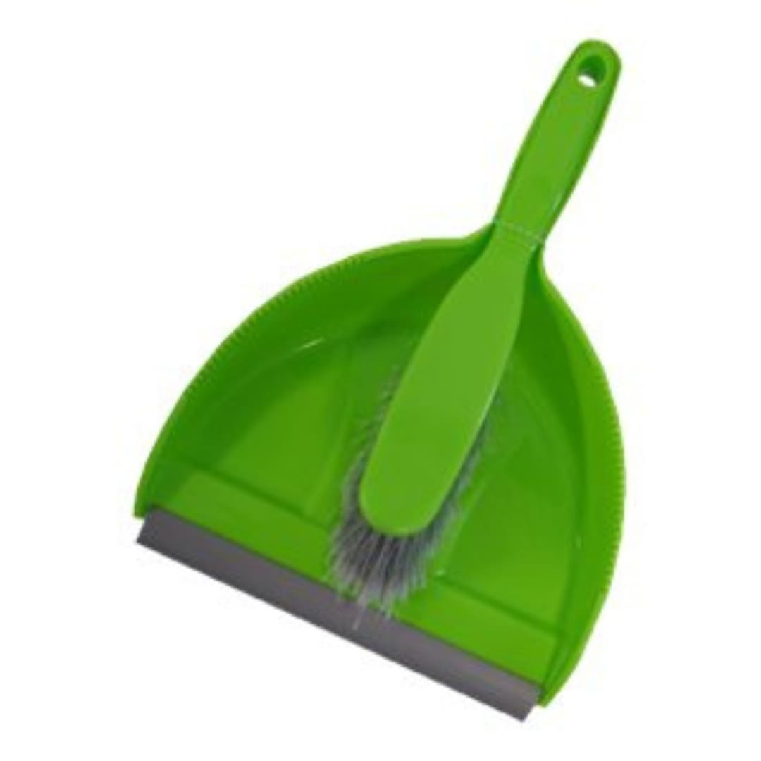 Buy Sabco Dustpan & Brush Set Green | Pure Clean Supplies